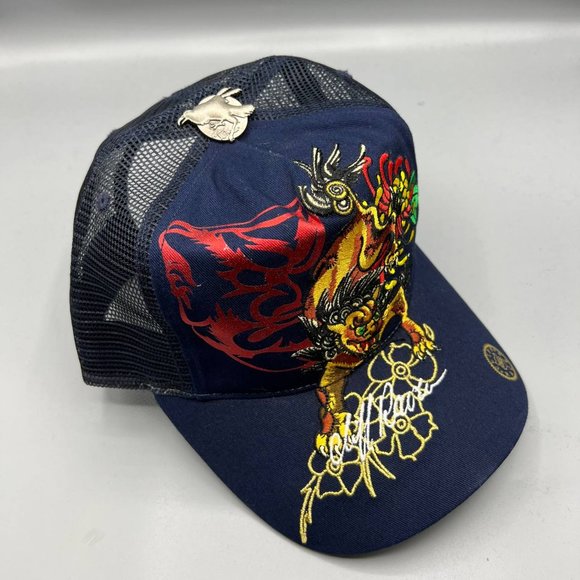Cliff Raven | Accessories | Vintage Cliff Raven Hat Navy Ed Hardy ...
